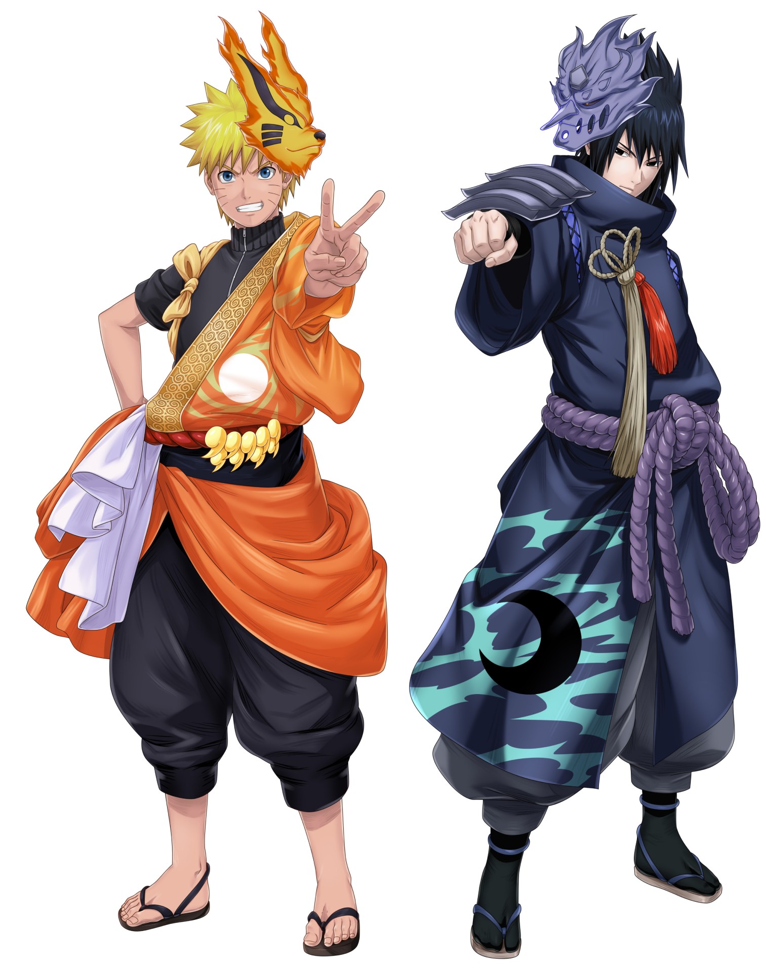 Naruto And Sasuke Sun And Moon