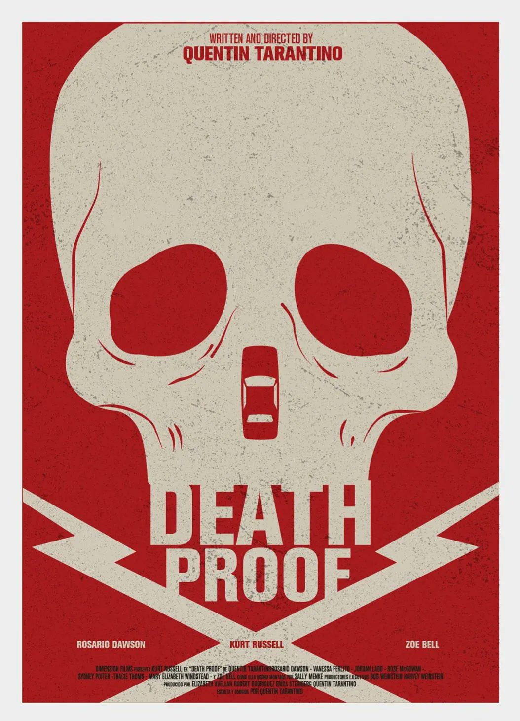 Death Proof Skull Red