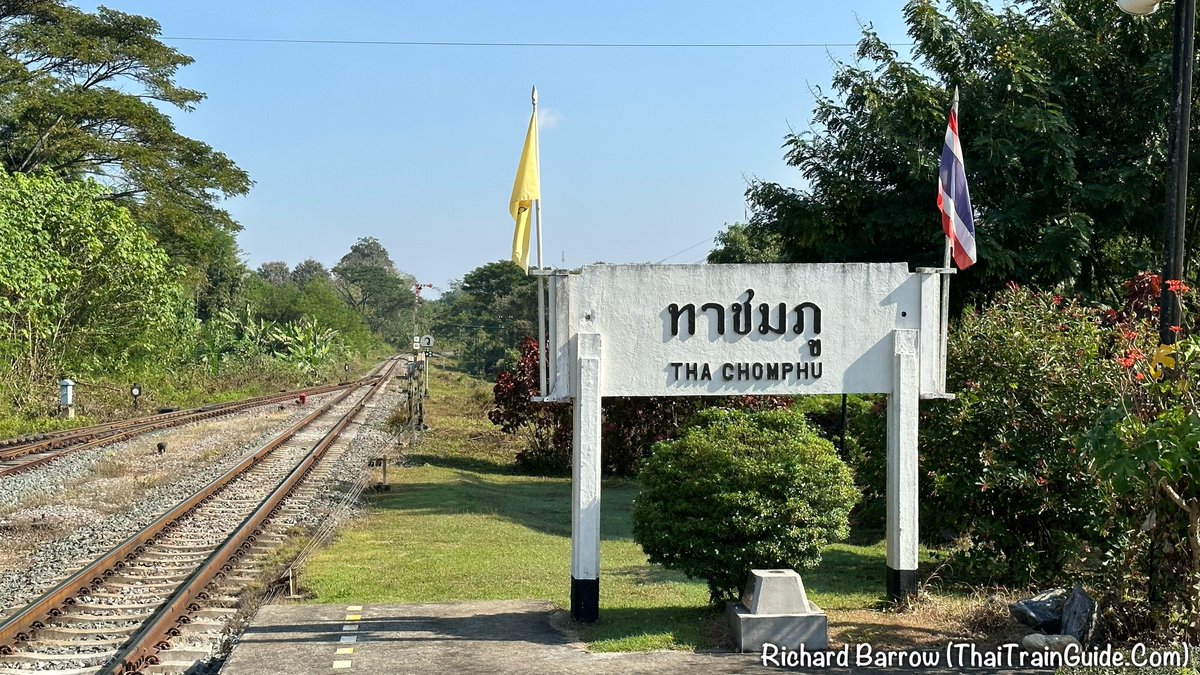 Thai Train Guide on Twitter: "Times for when the train stops at Tha Chomphu Railway Station ...