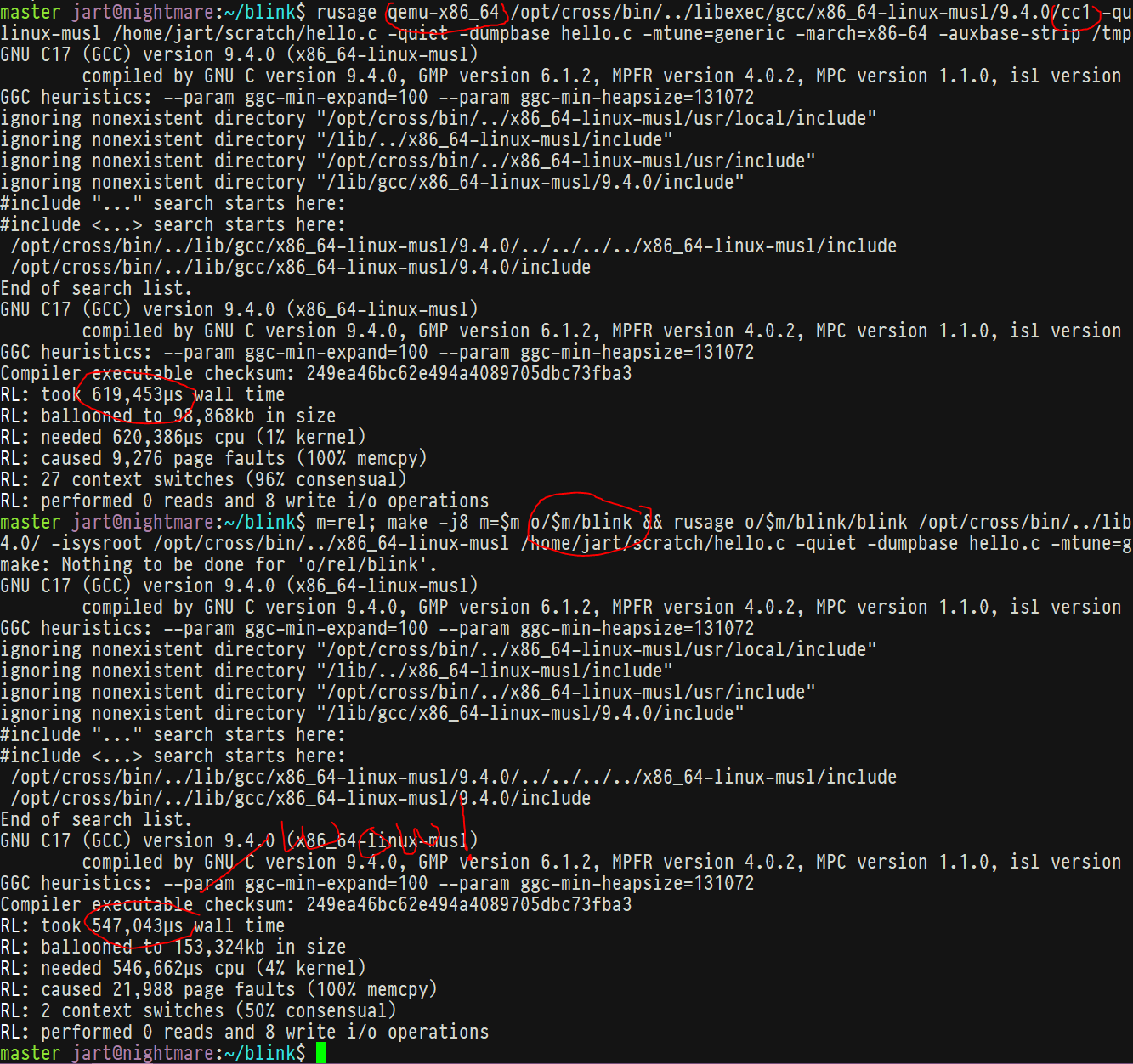 Justine Tunney on Twitter: "Blink is now outperforming Qemu by 13% when emulating GCC. There's ...