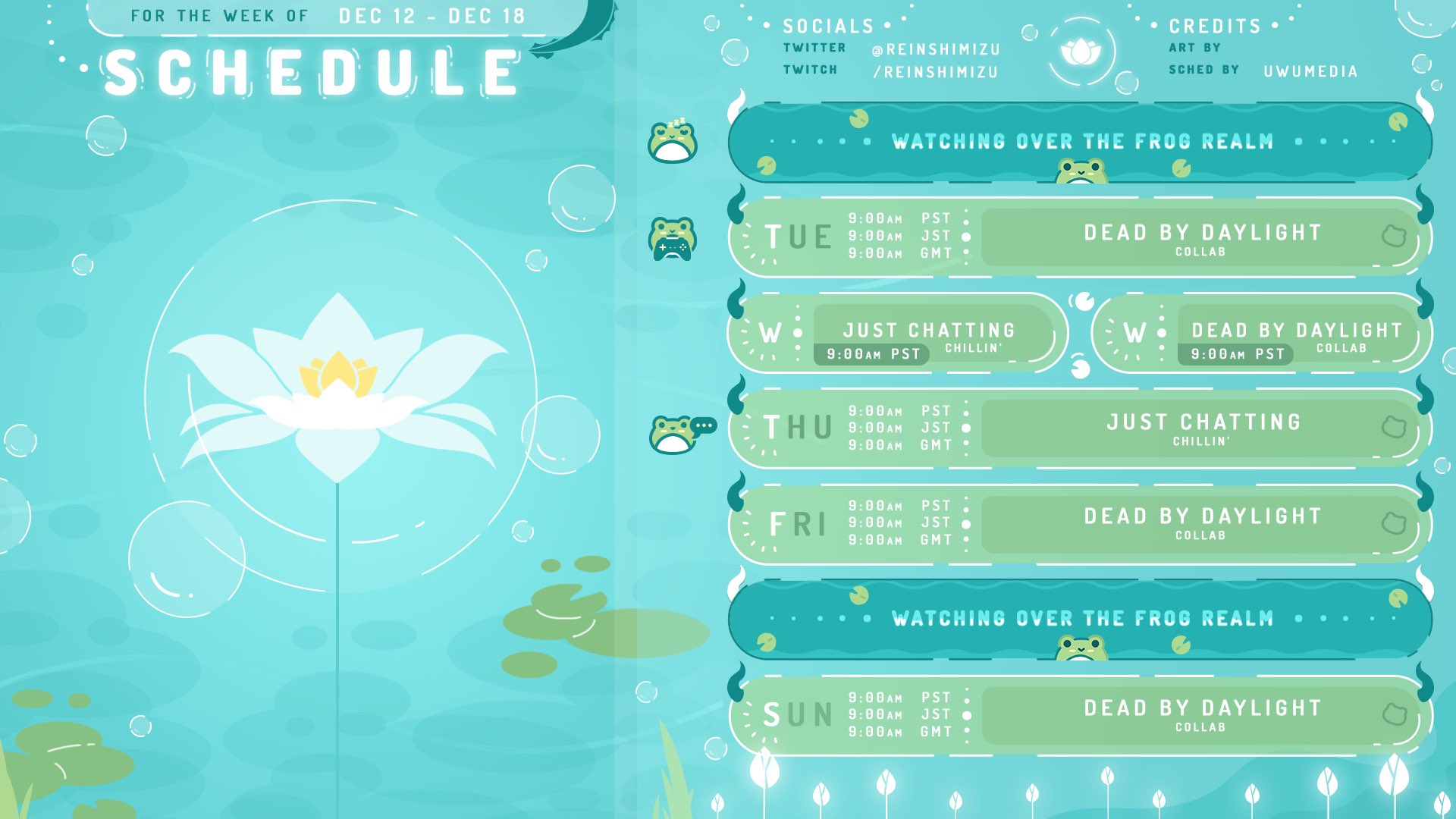 UWU MEDIA | VTUBER GRAPHICS STUDIO on Twitter: "·˚ ༘₊· ͟͟͞͞꒰ schedule designs ; 🌸 A portfolio of ...