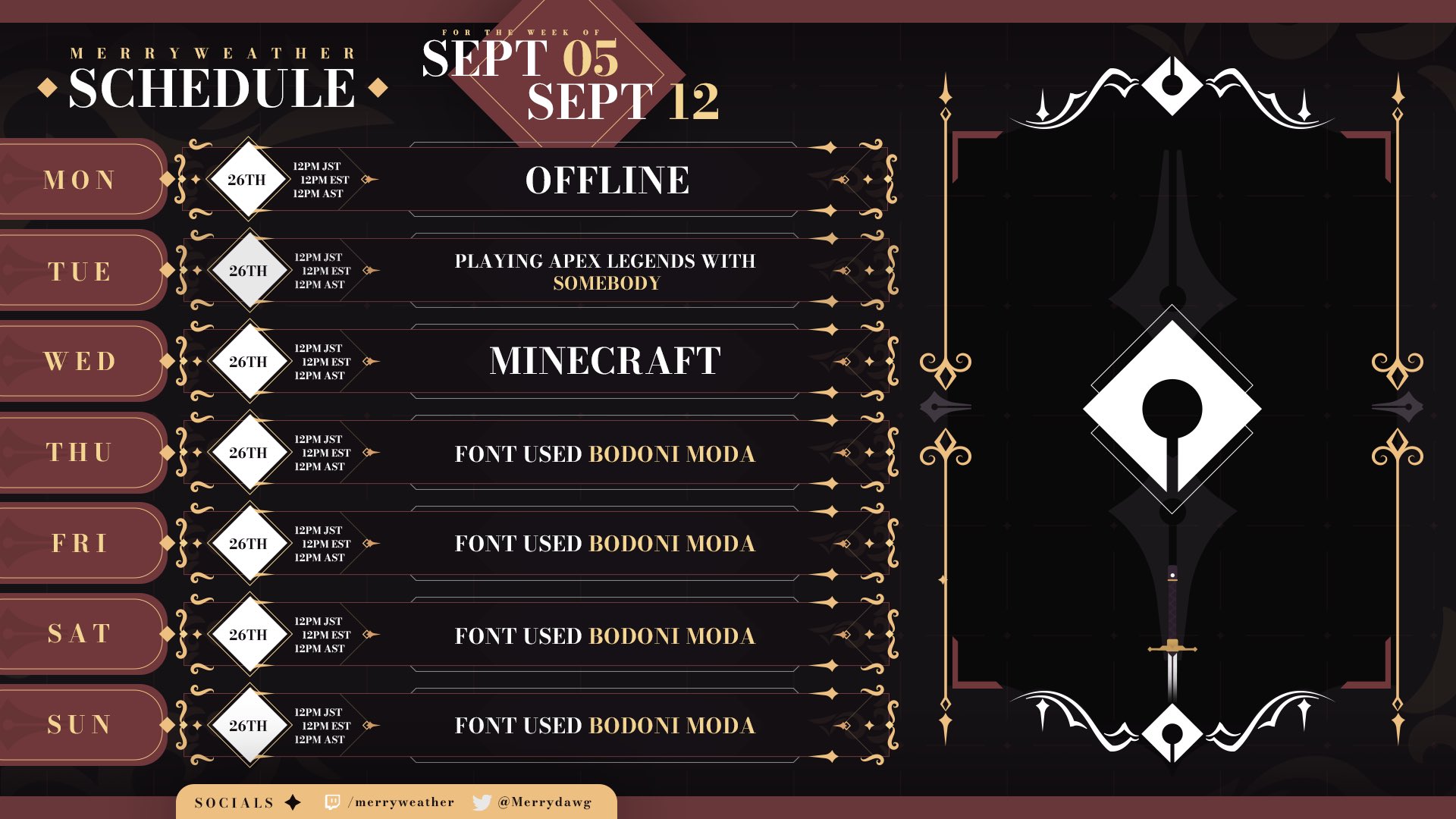 UWU MEDIA | VTUBER GRAPHICS STUDIO on Twitter: "·˚ ༘₊· ͟͟͞͞꒰ schedule designs ; 🌸 A portfolio of ...