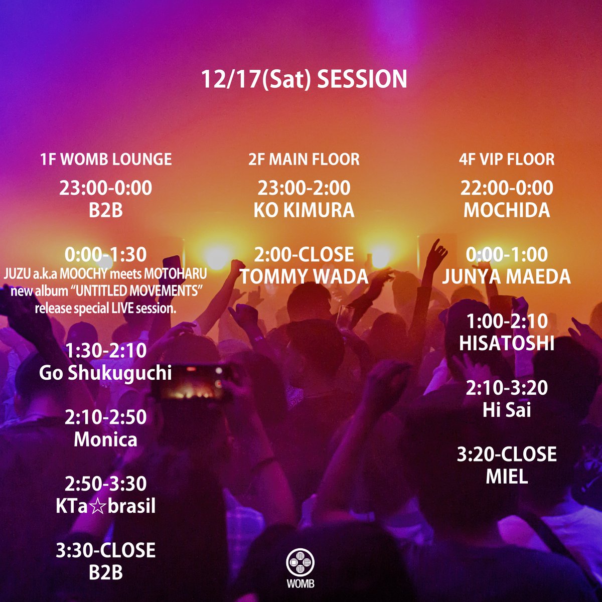 Narishige H2KGRAPHICS on Twitter: "RT @WOMB_Tokyo: 【23歳以下入場料¥1000オフ】 今夜の @SessionWomb は、前回の出演でも ...