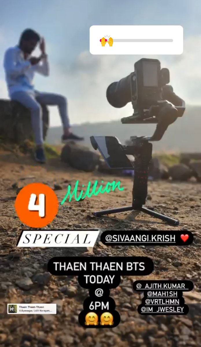 Sivaangi Krish FP on Twitter: "BTS of Thean Thean today at 6PM 😍😍 4 Million Views 🔥 #Sivaangi ...