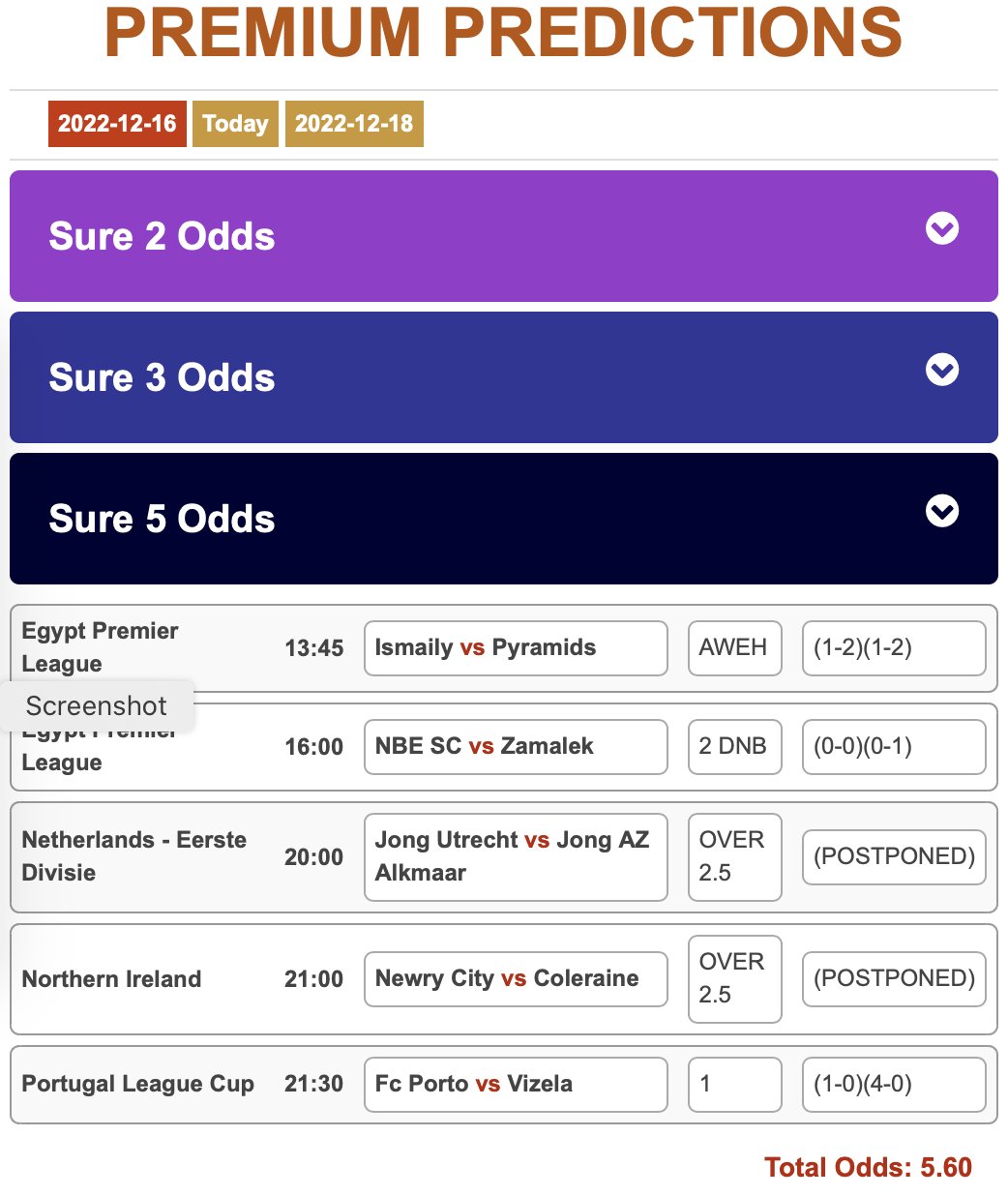 BetPro360 on Twitter: "Boom 💥💥💥 !!! YESTERDAY'S SURE 2, SURE 3 and SURE 5 ODDS PREDICTIONS ...