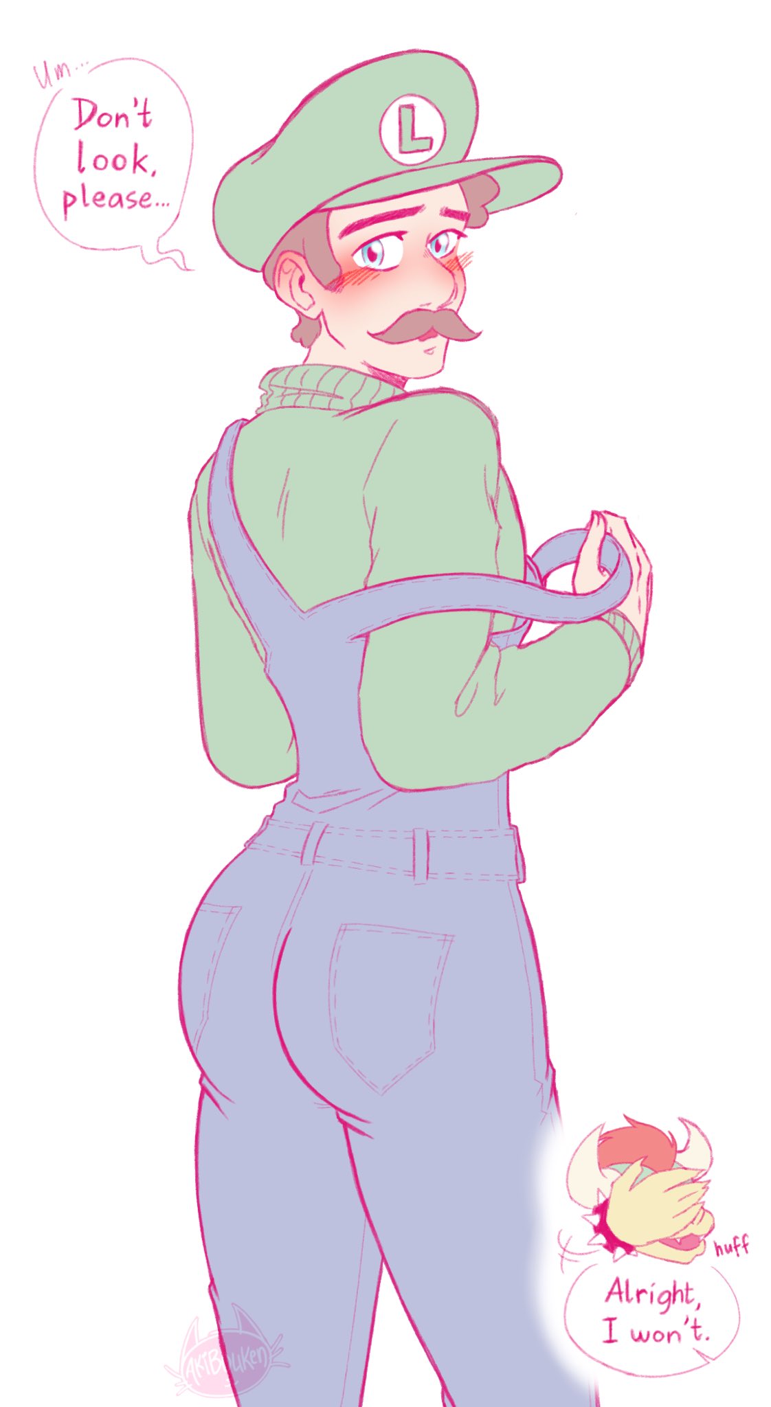 aki 🌈 🔞 ¦ 🫠🫠🫠 on Twitter: "nothing bowser hasn’t seen before, but weegee still gets a bit shy 🙈 ...