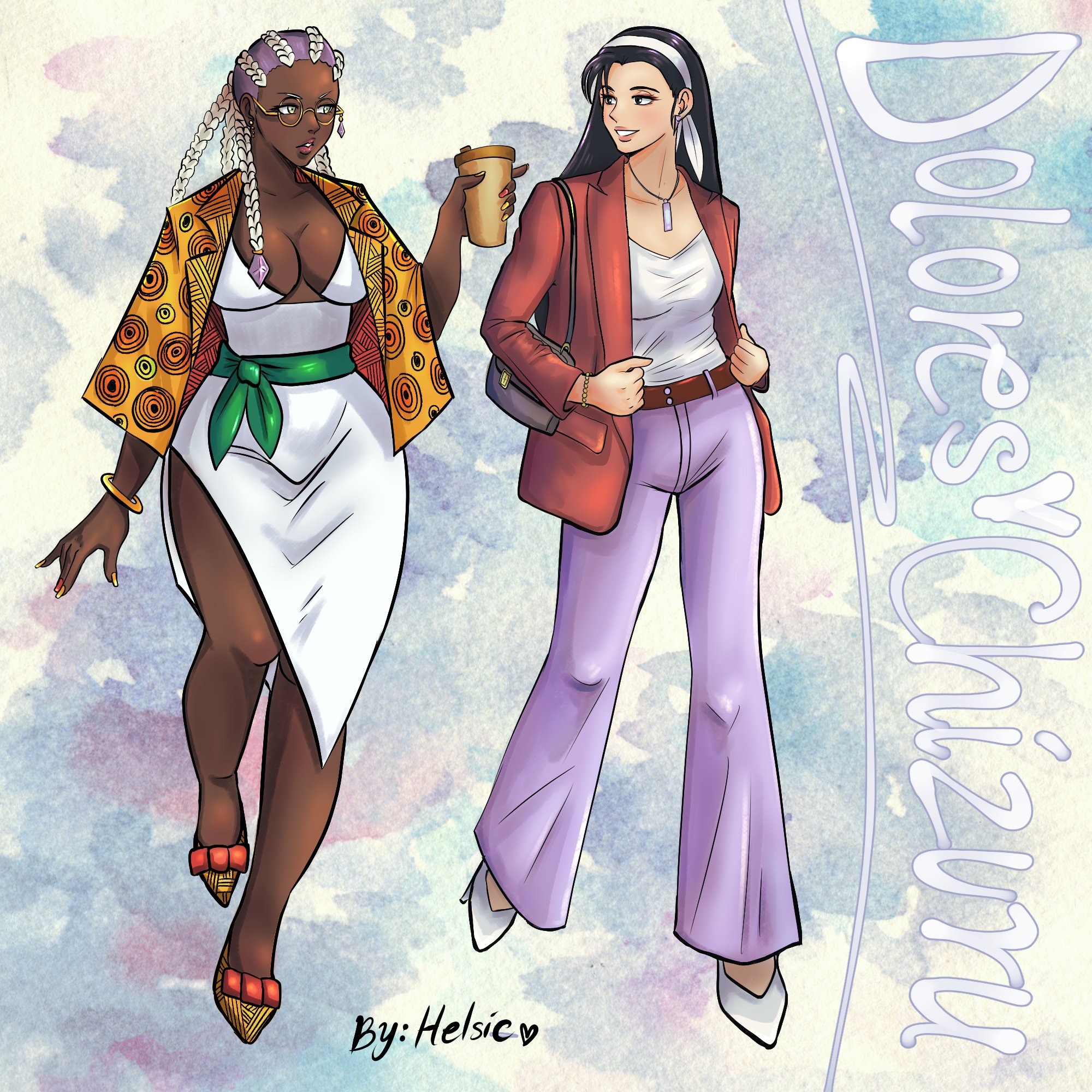 helsic on Twitter: "Dolores and Chizuru hanging out after working~ I think they could be friends ...