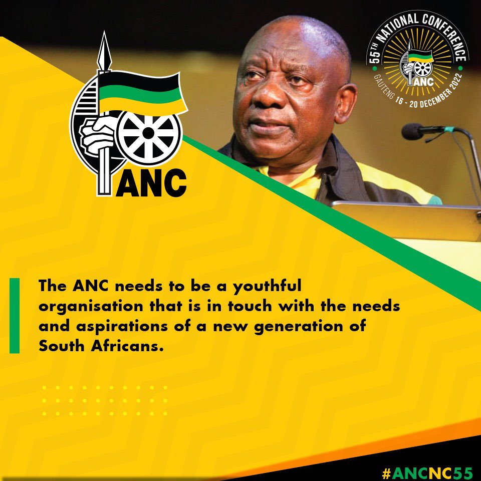 African National Congress #ANCNC55 on Twitter: "POLITICAL REPORT "The ANC needs to be a youthful ...
