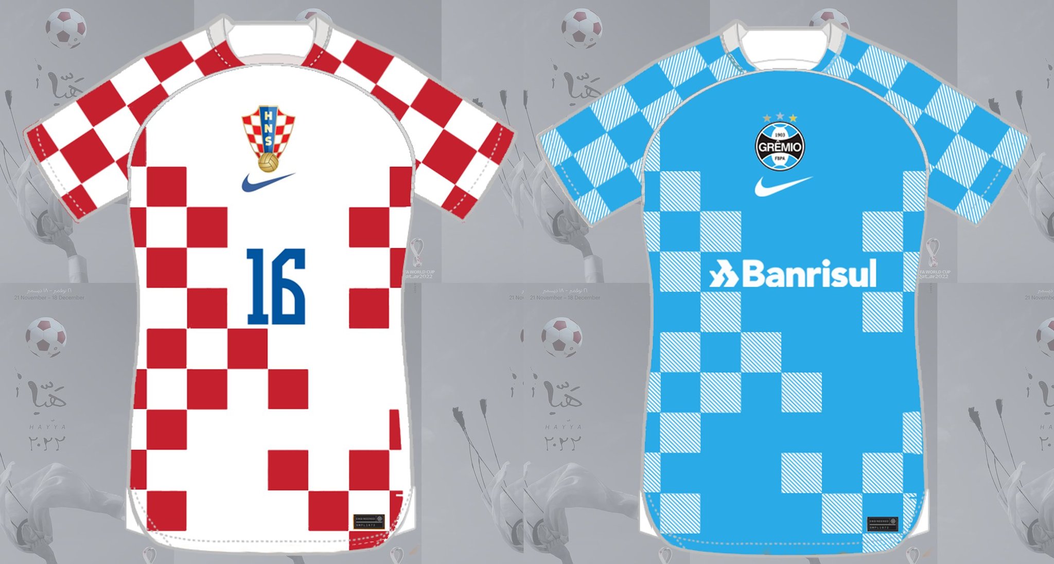 E se…o Grêmio usasse os mesmos modelos de camisas das seleções da Copa ...