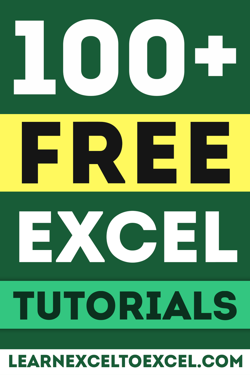 Learn Excel To Excel On Twitter Access 100 Free Excel Tutorials