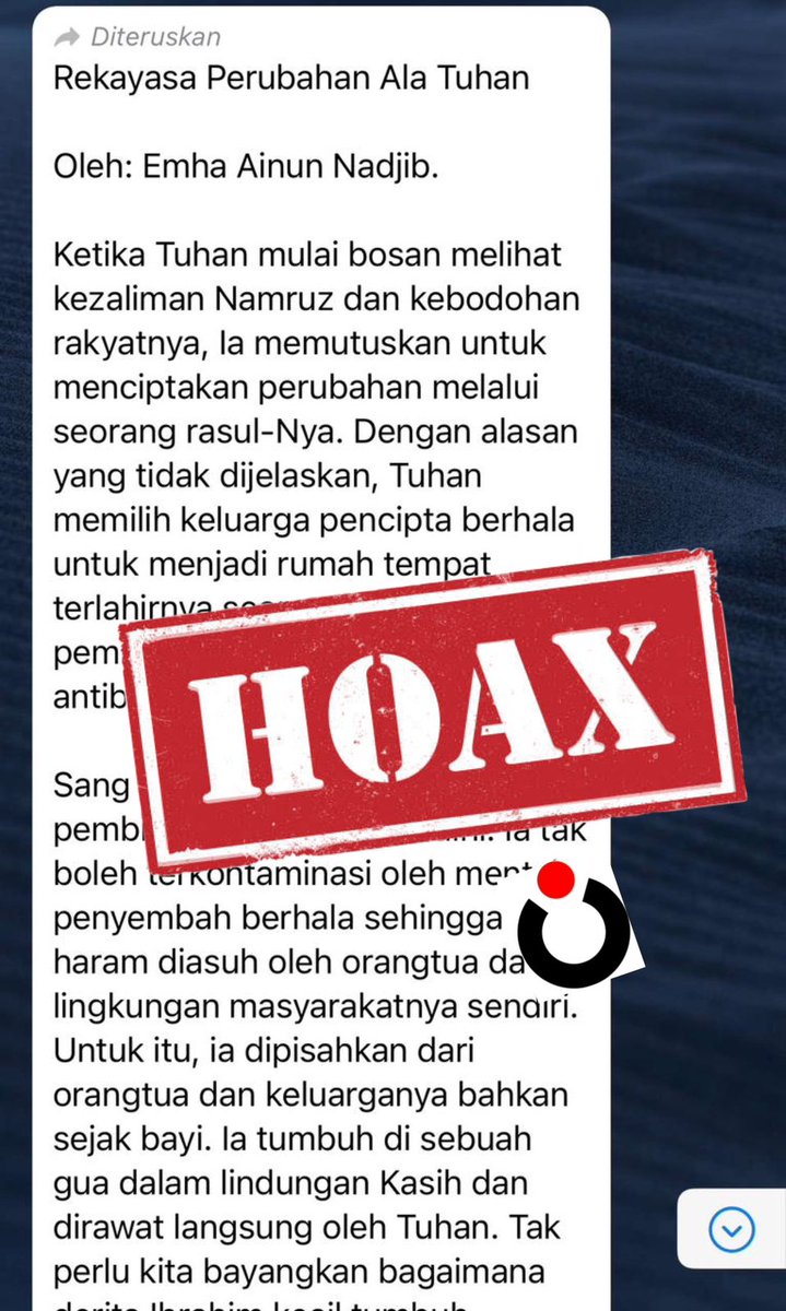 MyMaiyah.id on Twitter: "Telah beredar tulisan HOAX mengatasnamakan karya Cak Nun"