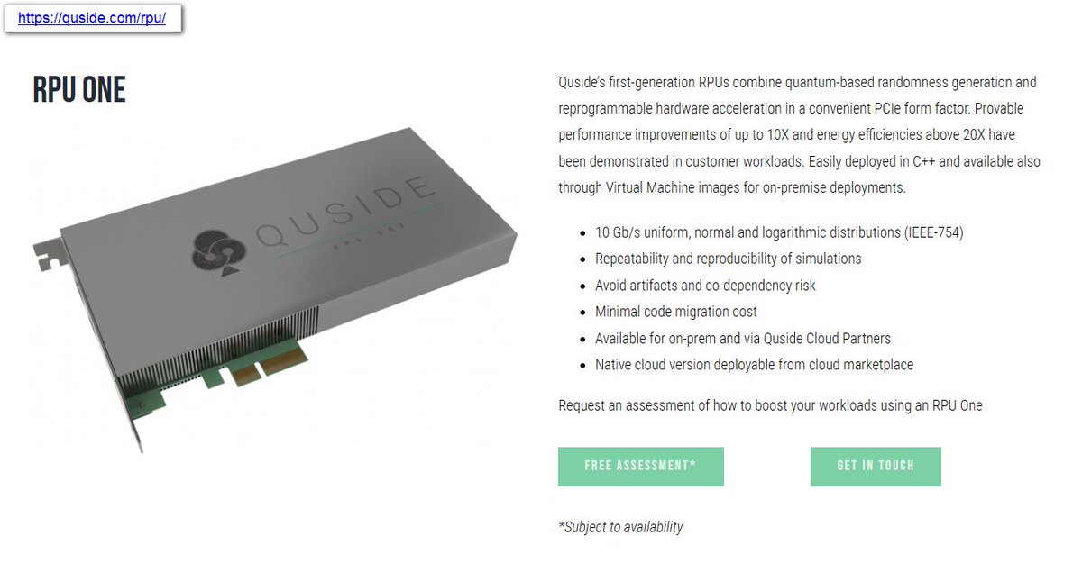 OGAWA, Tadashi on Twitter: "=> "Quside unveils the world's first Randomness Processing Unit (RPU ...