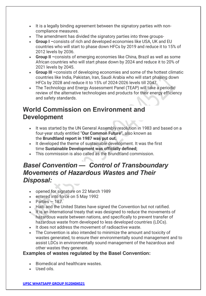 Conferences, Conventions, Protocols in Environment and Ecology A Thread ...