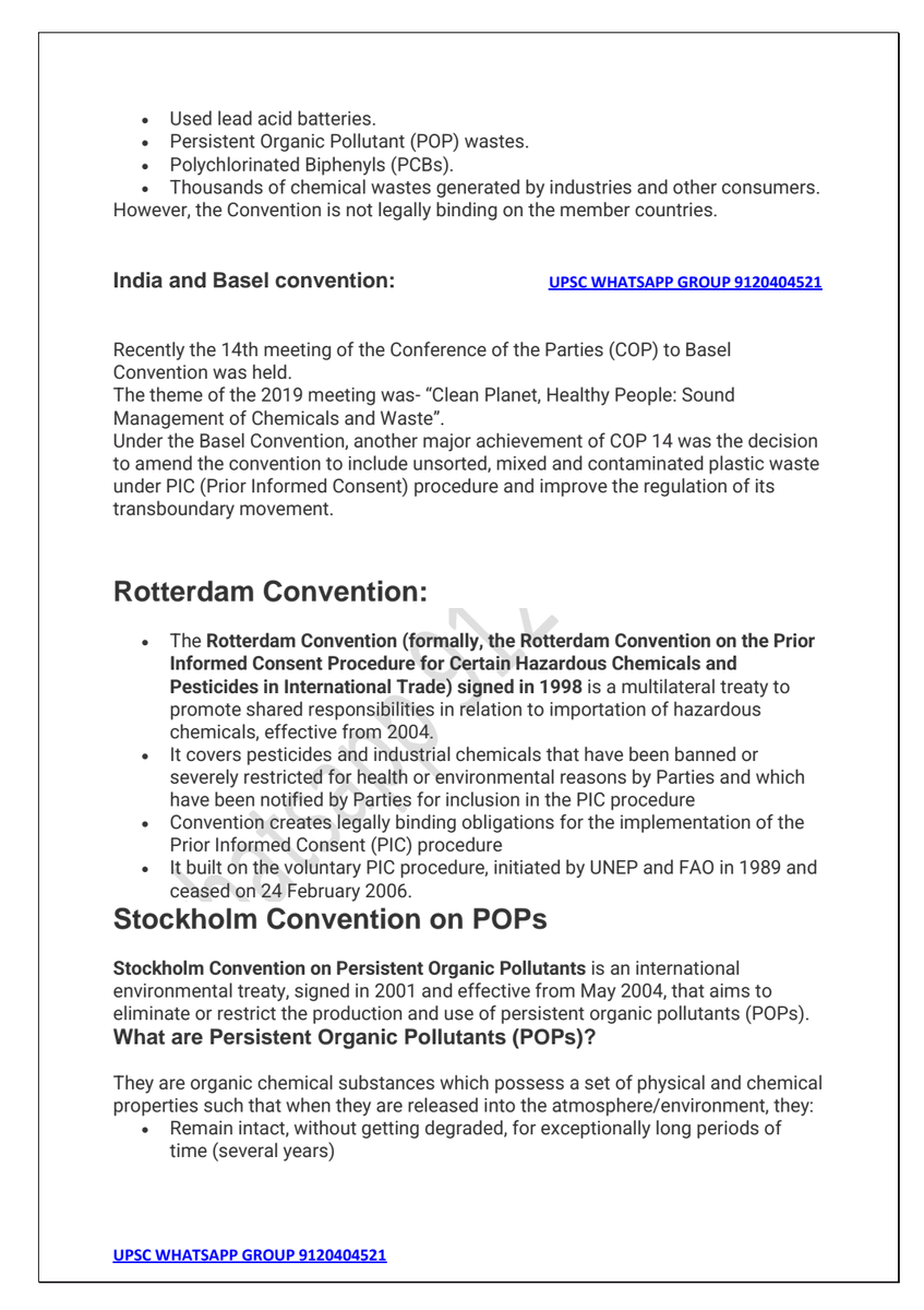 Conferences, Conventions, Protocols in Environment and Ecology A Thread ...