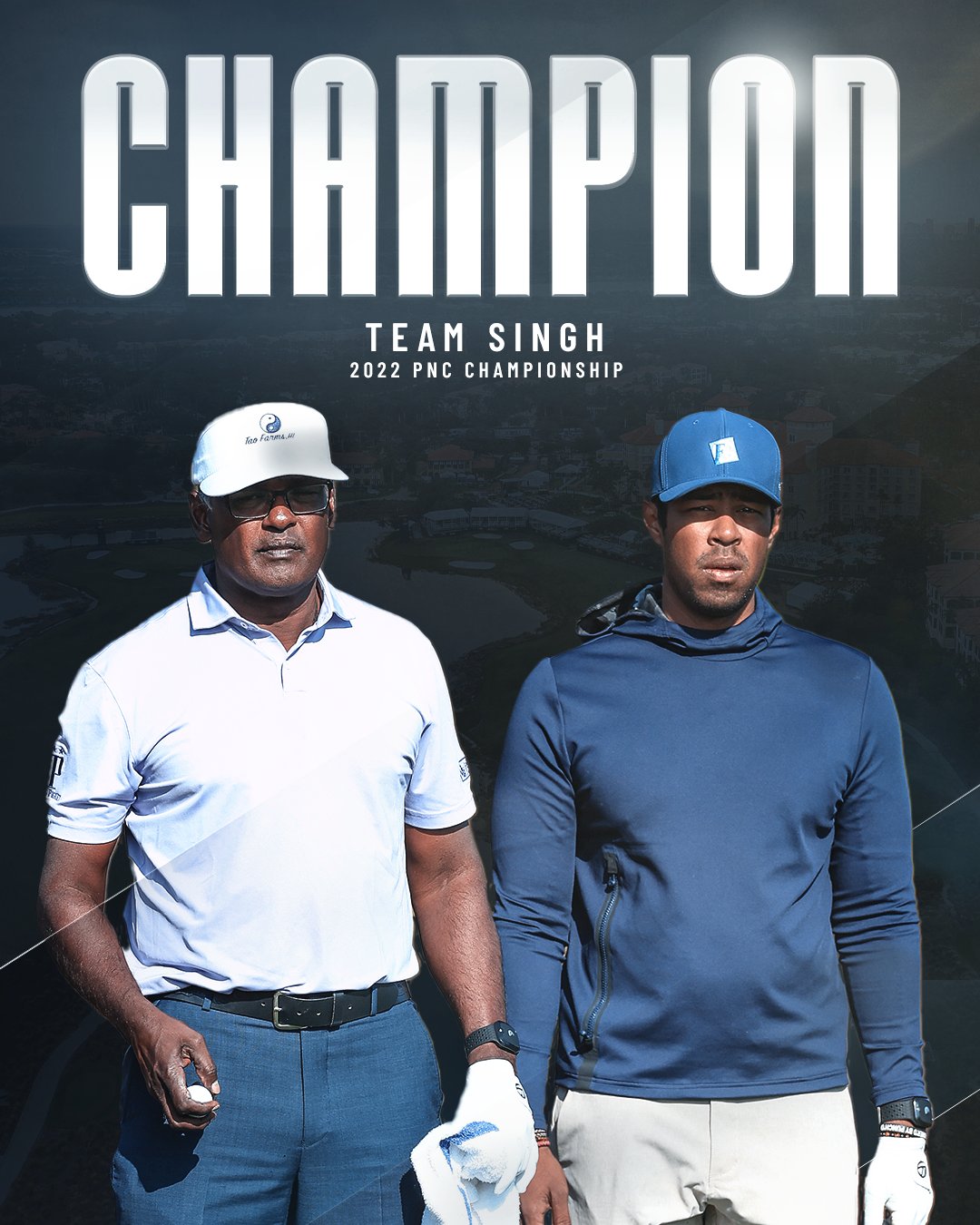 PGA TOUR Champions on Twitter: "Victory for Vijay and Qass 🏆 In their 16th start, Team Singh ...