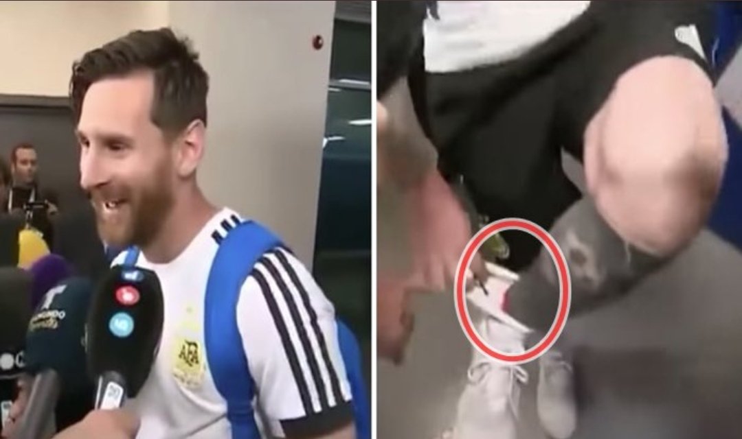 THREAD → Story of Messi & the reporter who gave him the red ribbon. 🗣️ ...