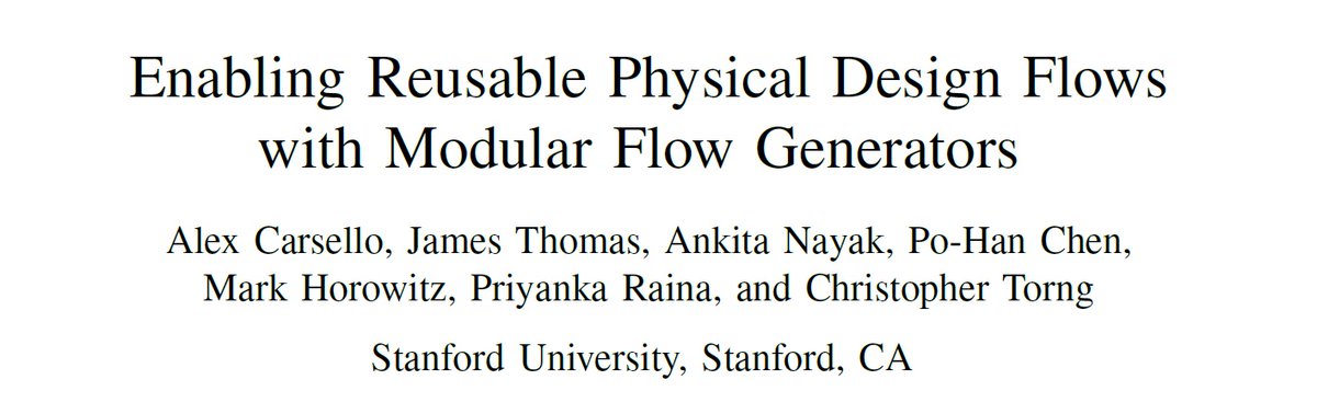 OGAWA, Tadashi on Twitter: "=> "Enabling Reusable Physical Design Flows with Modular Flow ...