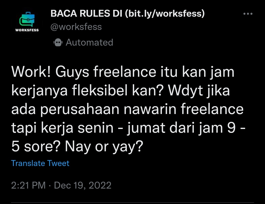 BACA RULES DI (bit.ly/worksfess) on Twitter: "Work! Aku sender yang ini, feenya 2/3 jt an ...