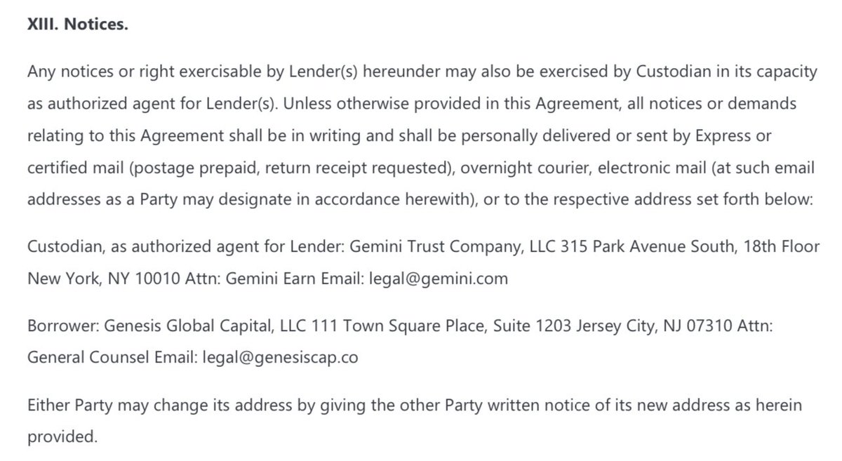 Ok, this is critical. If you are a Gemini Earn client you can issue ...