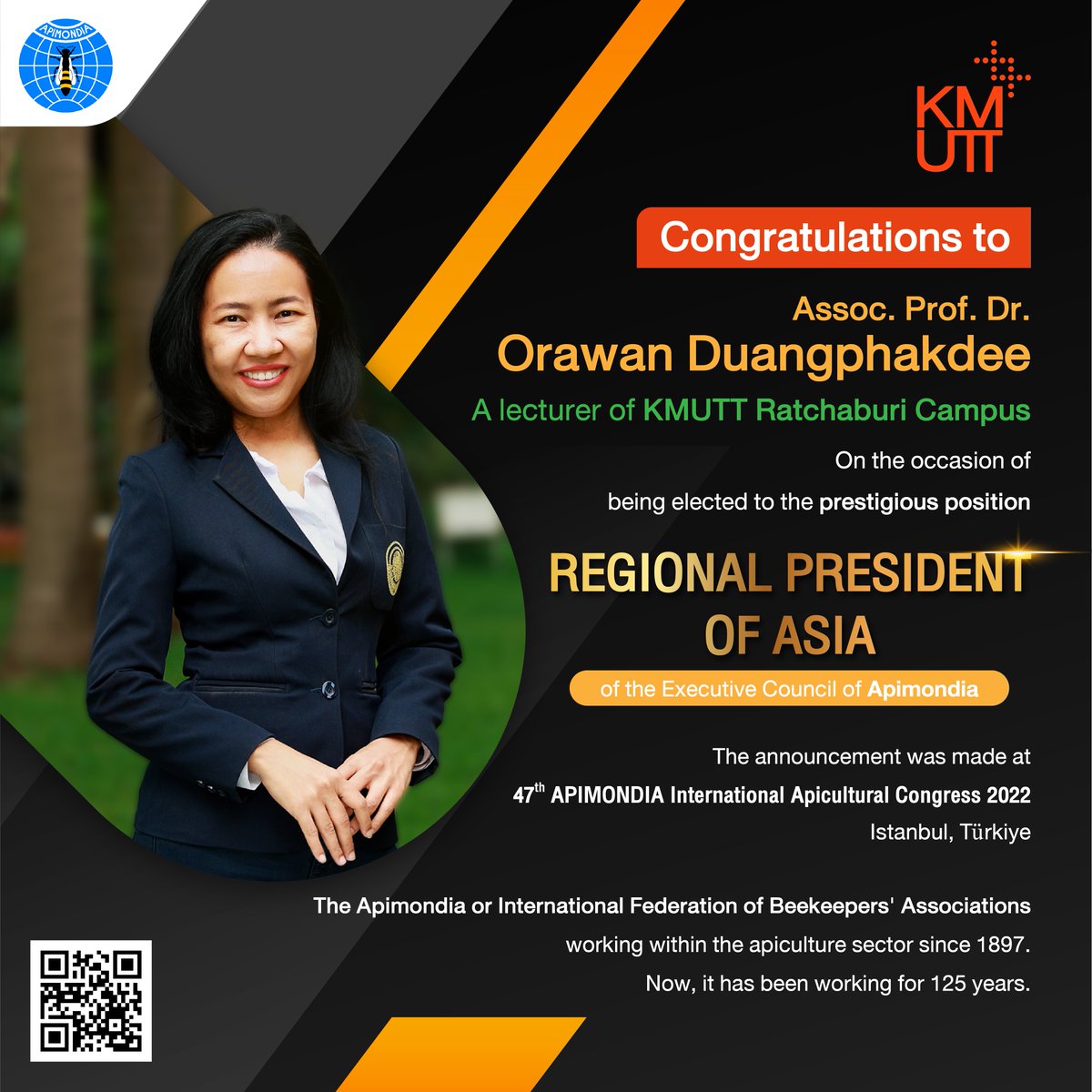 KMUTT on Twitter: "🤗 Congratulations to 💚Assoc. Prof. Dr. Orawan Duangphakdee, a lecturer of ...