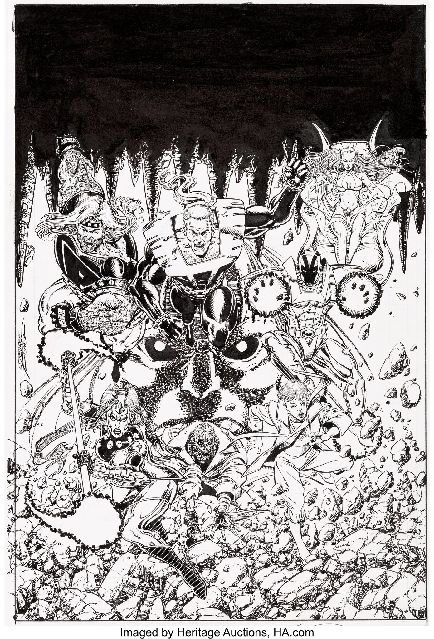 George Perez Website on Twitter: "George Pérez UltraForce #1 Cover Original Art (Malibu, 1994 ...