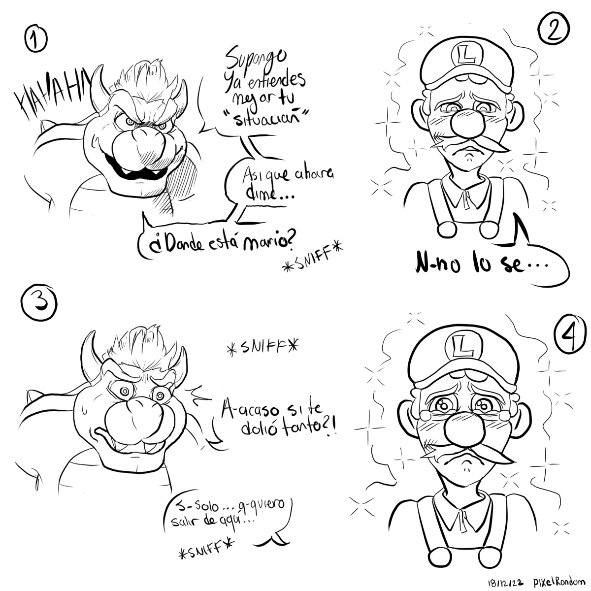 Pixel Random on Twitter: "Por qué quise poner 2da parte? Sepa #bowuigi #bowser #Luigi # ...