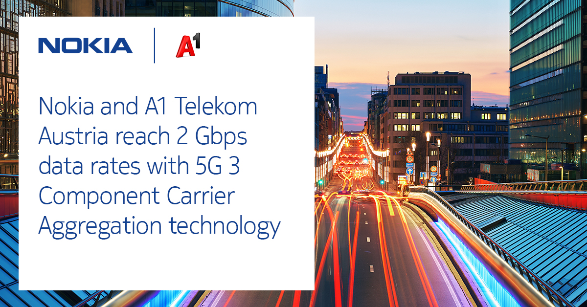 Nokia on Twitter: "Together with @A1Telekom, we showcased that 5G #CarrierAggregation is a major ...