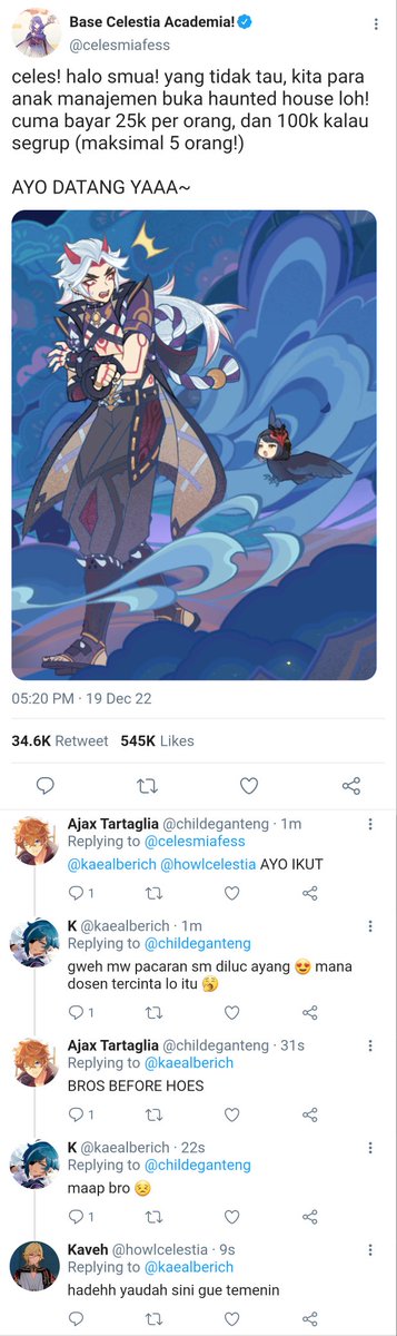 EVENT FANFIC BACK TO SCHOOL 📌 on Twitter: "au! cw // bxb, kavetham, kaveh x haitham haunted house"