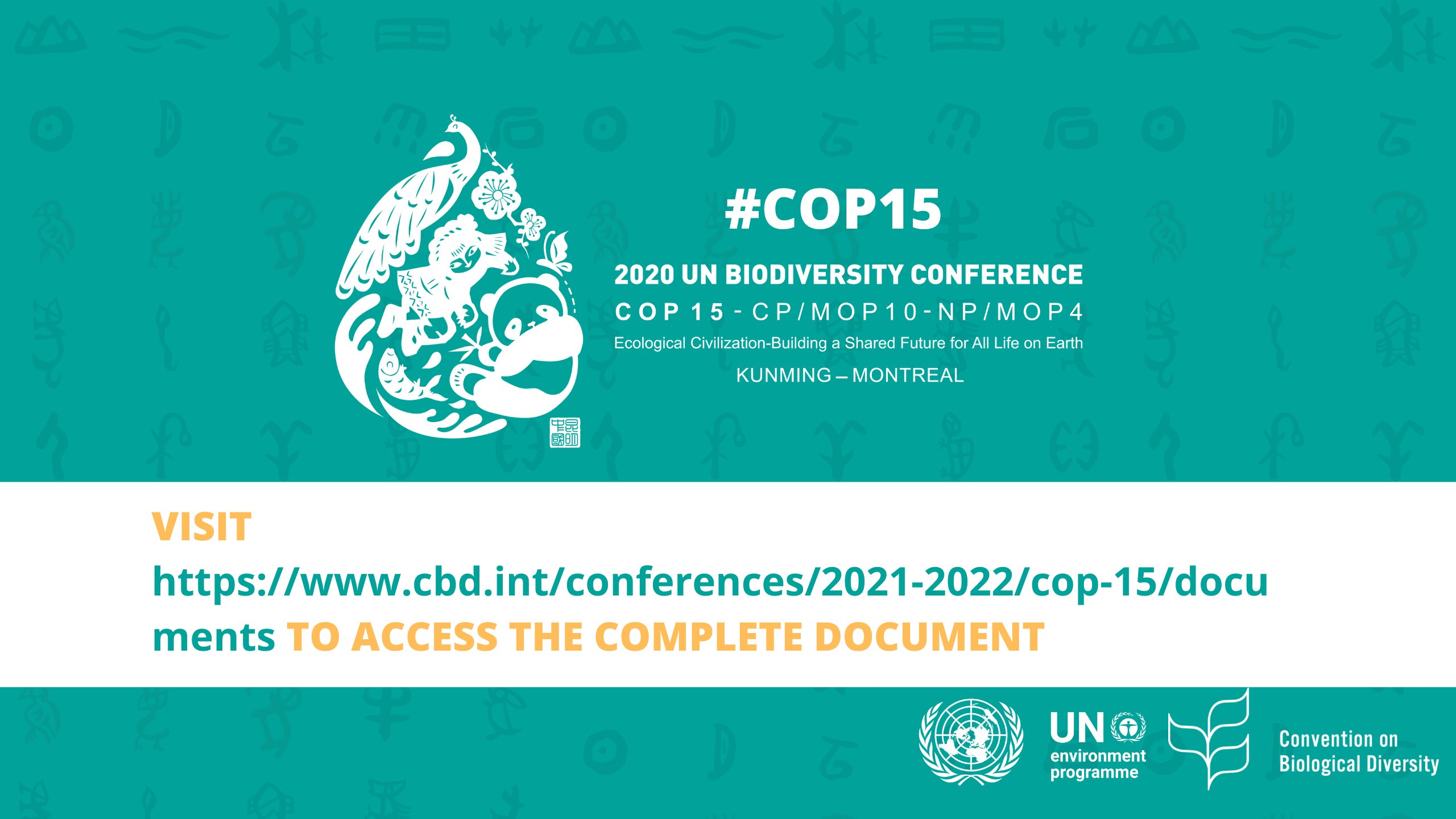 CBD COP15 (@CBD_COP15) / Twitter