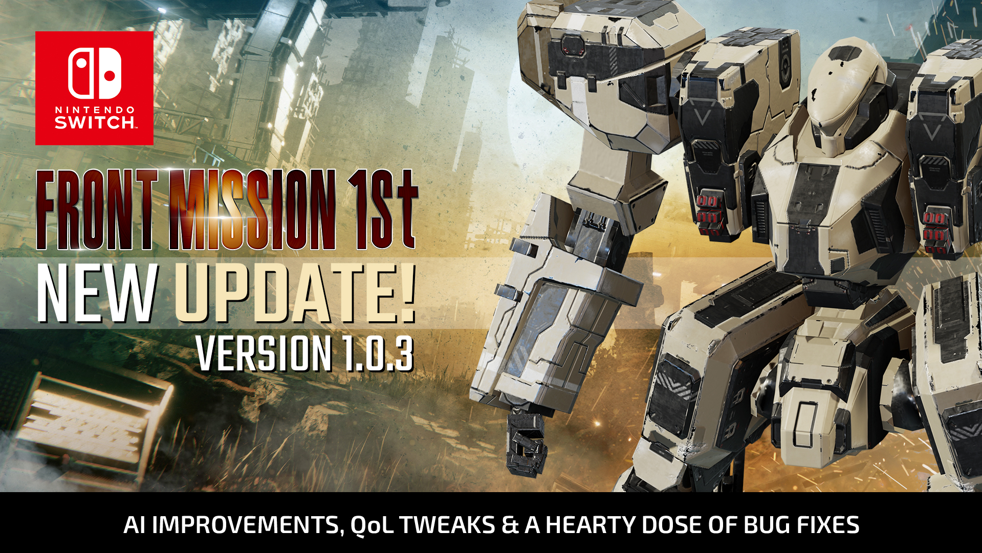 FRONT MISSION Remakes on Twitter: "A new update is now live on #NintendoSwitch! #frontmission # ...