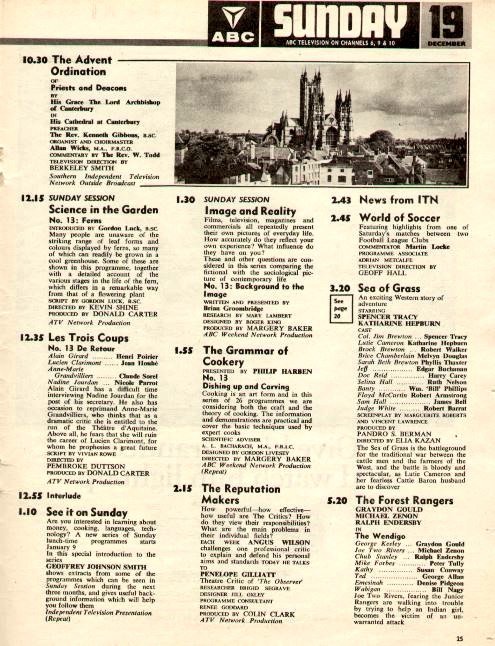 Graeme Wood on Twitter: "TV📺19/12/65 ITV 5.20:The Forest Rangers 5.50:Here's Magic 6.0:News 6.15 ...