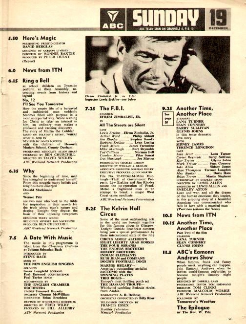 Graeme Wood on Twitter: "TV📺19/12/65 ITV 5.20:The Forest Rangers 5.50:Here's Magic 6.0:News 6.15 ...