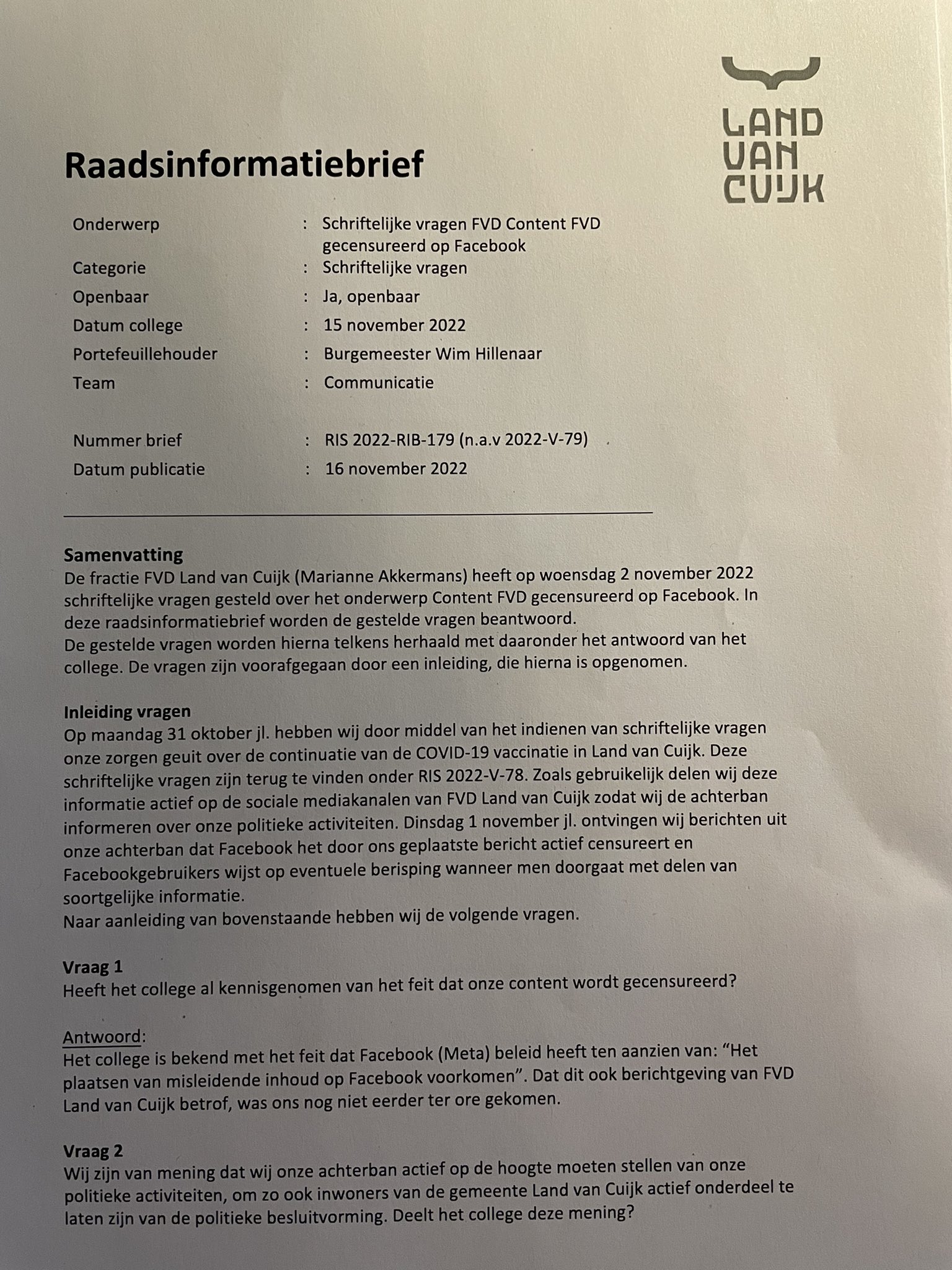 Pepijn van Houwelingen on Twitter: "Onze volksvertegenwoordigers in de gemeenten doen geweldig ...