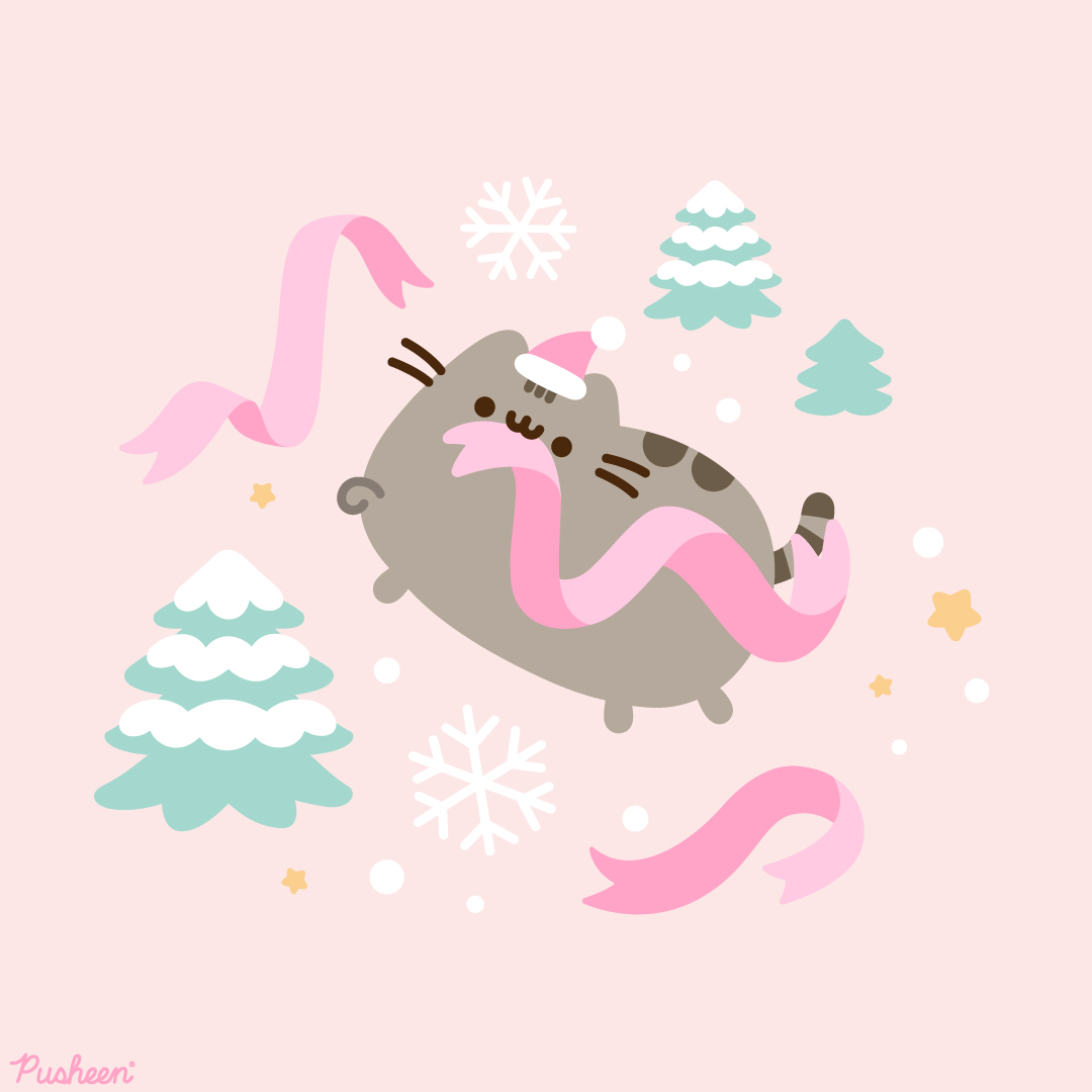 Pusheen Christmas Wallpaper