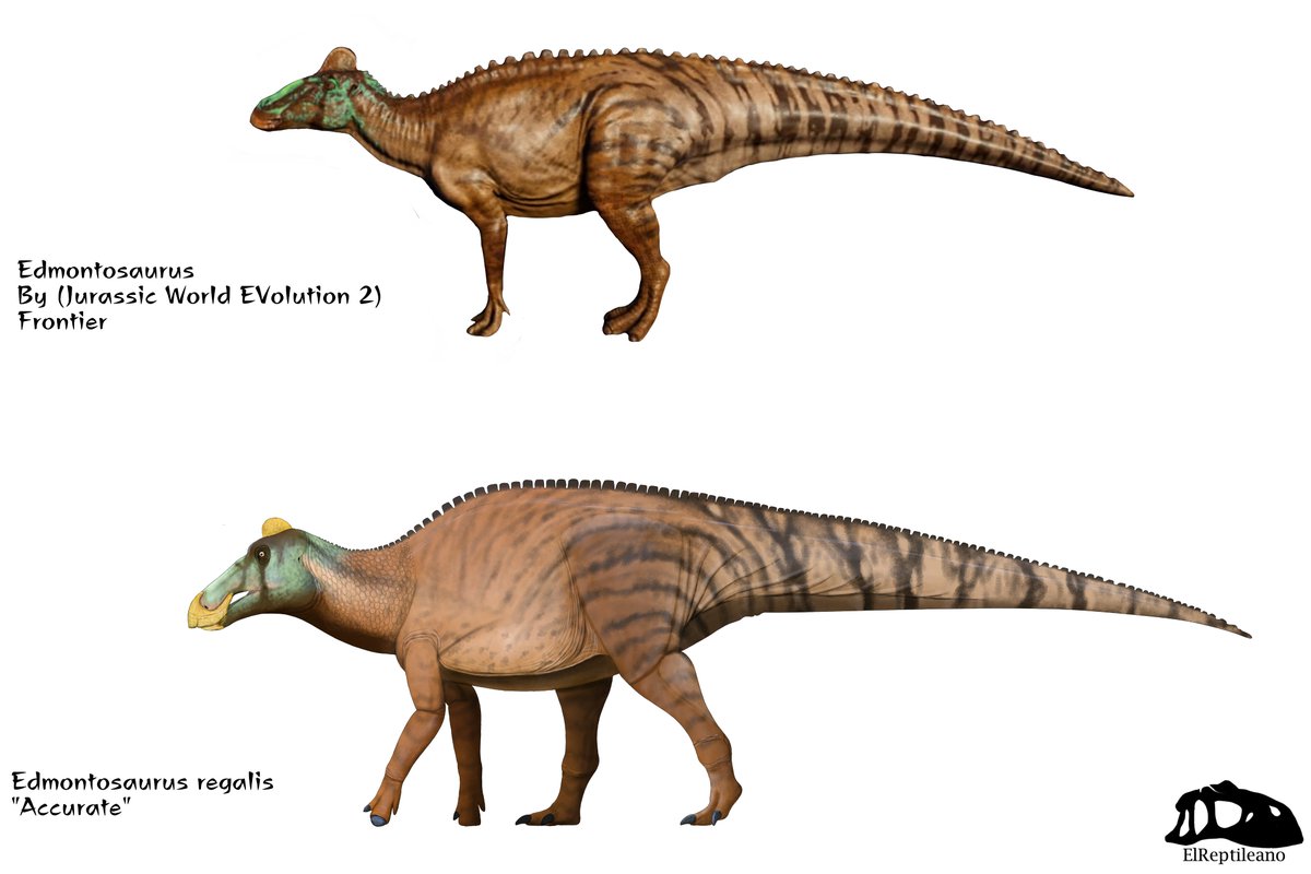 El Reptileano Open Commissions On Twitter Redesign Of Edmontosaurus Trying To Be More
