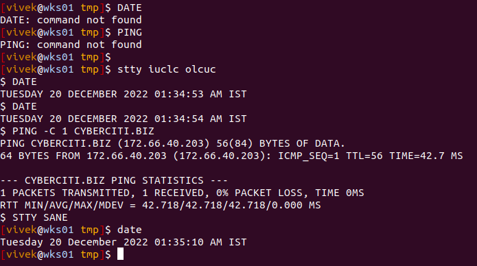 nixCraft 🐧 on Twitter: "Want a case insensitive Linux or Unix terminal ? Try stty iuclc olcuc ...