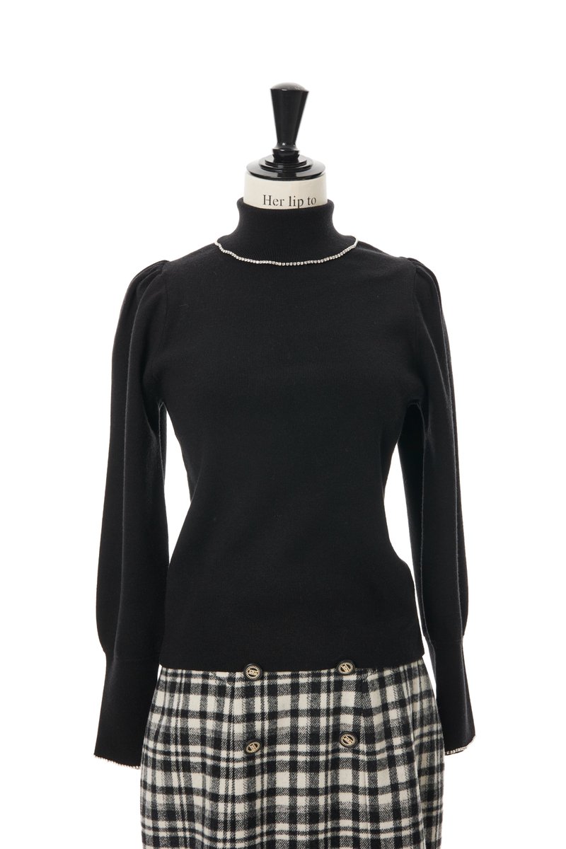 Her Lip To On Twitter 🏷crystal Embellished Turtleneck Knit Top