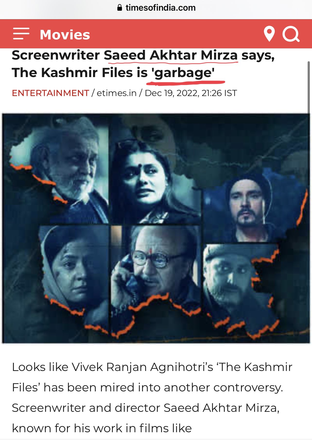 Vivek Ranjan Agnihotri on Twitter: "Maine kaha Mirza sahab ko Salaam. Fir milte hain Janaab, # ...