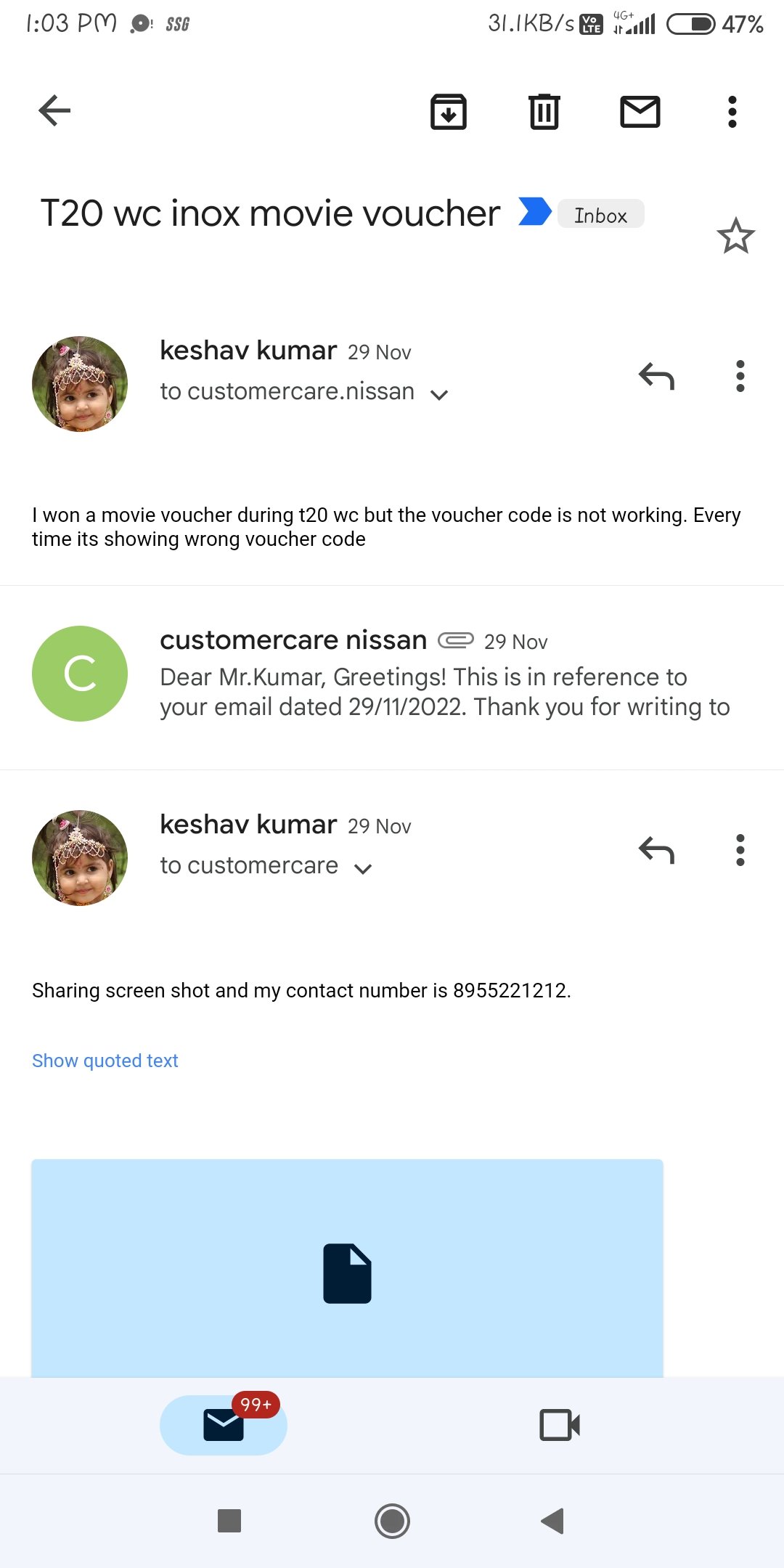 keshav somani on Twitter: "@Nissan_India Still it's not resolved" / Twitter