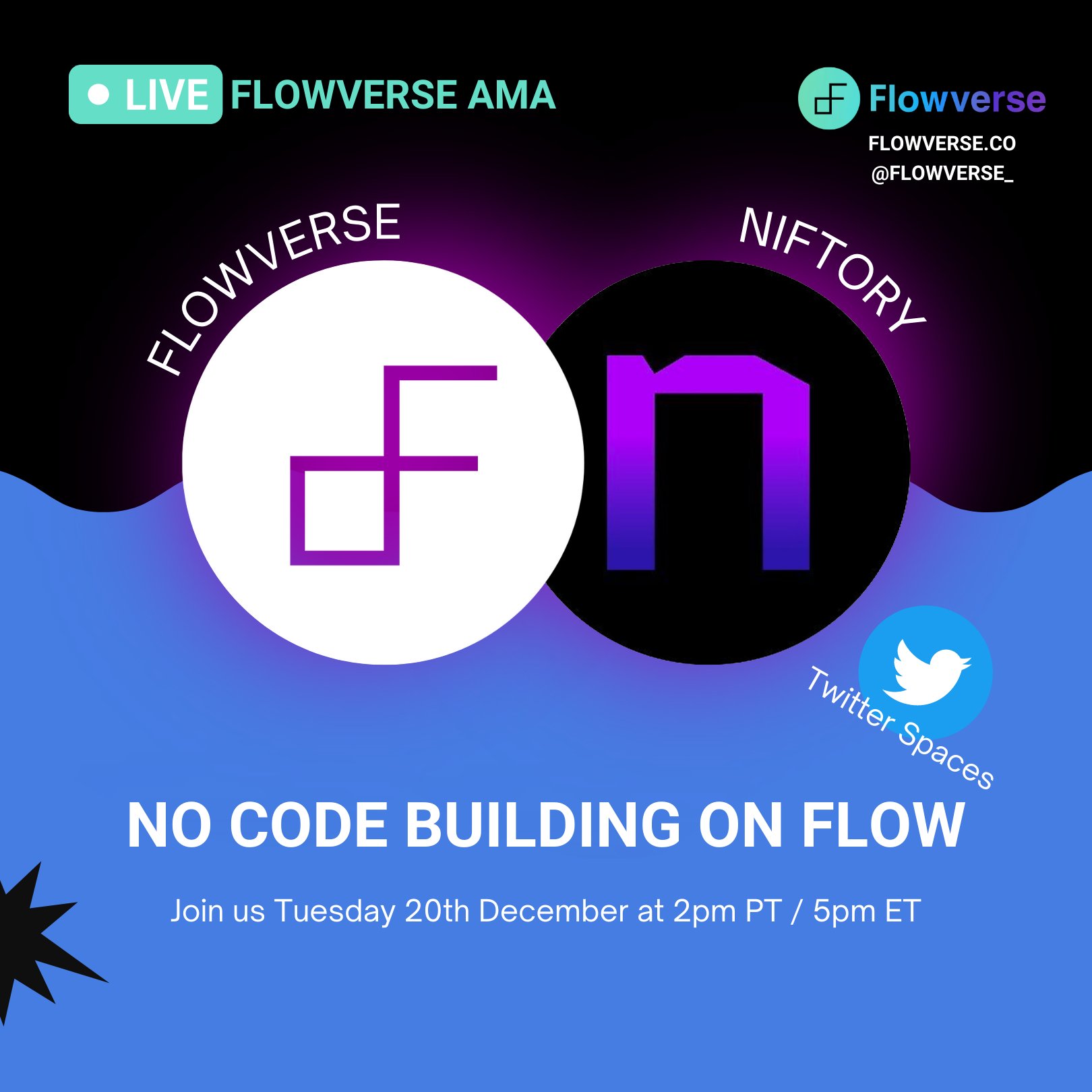 Flowverse 🌊 - Discover Flow Blockchain on Twitter: "Flow AMA: Flowverse x Niftory @niftory 📝 No ...