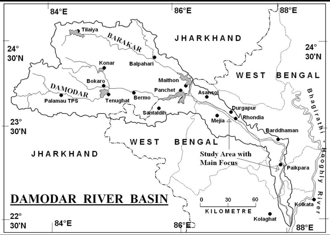 #River_India ️Damodar river ( A Thread 🧵) ️ Damodar river rises in the ...