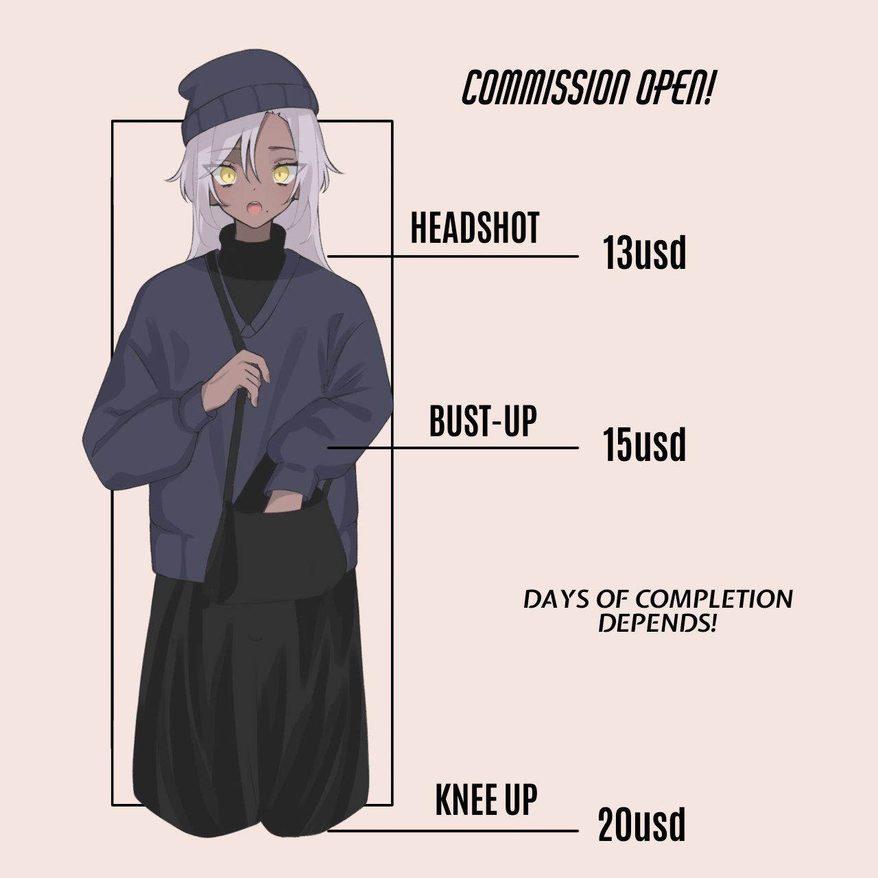 れいRay☕ •|OPEN COMMS|• on Twitter: "Commission open!! I can now do knee up! DM if interested! 🧡 ...