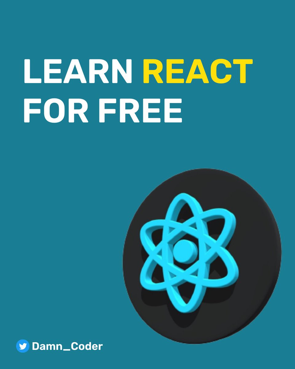 Want To Master React For Free Open This Thread🧵↓ Thread From D Coder Damncoder Rattibha