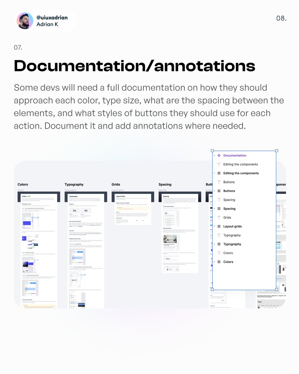 How to do a mobile design handoff 📝 - Thread from UI Adrian @uiuxadrian - Rattibha