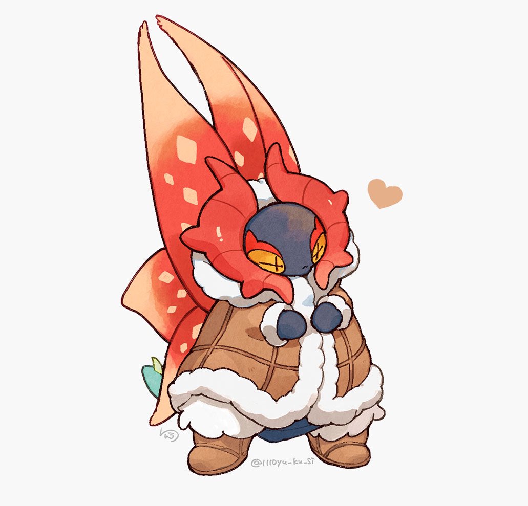 ポケモン「チヲハウハネの見た目ムートンコート着てるみたいで可愛いな〜って思っている ポケ」 りんう🌱のイラスト