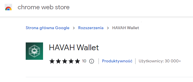 MTomczak ⚛️ on Twitter: "2/🧵 Portfel 👉 http://chrome.google.com/webstore/detail/havah-wallet ...