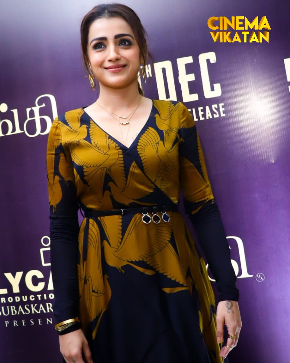 Trisha Krishnan FC on Twitter: "RT @CinemaVikatan: Trisha at 'Raangi' Promotions Today! 📸 ...