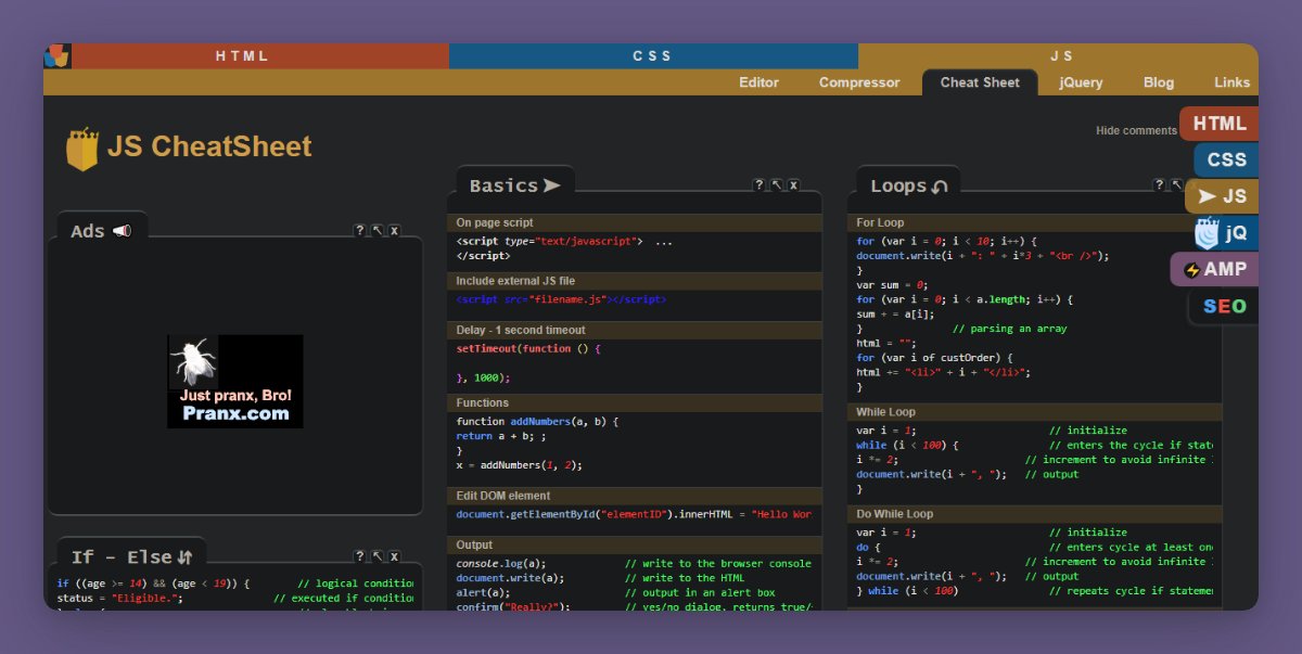 Must have cheatsheets for developers🚀 A thread⬇ - Thread from Ishrat @ishrratumar - Rattibha