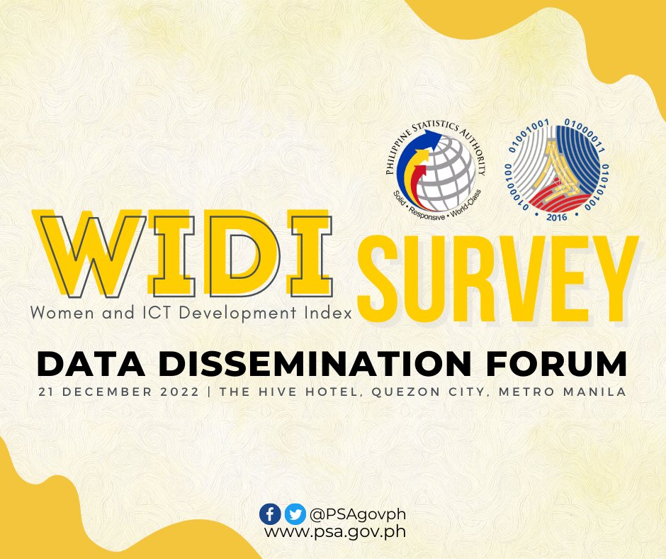 Philippine Statistics Authority on Twitter: "Happening tomorrow at 9AM! 𝗗𝗮𝘁𝗮 𝗗𝗶𝘀𝘀𝗲𝗺𝗶𝗻𝗮𝘁𝗶𝗼𝗻 𝗙𝗼𝗿𝘂𝗺 ...