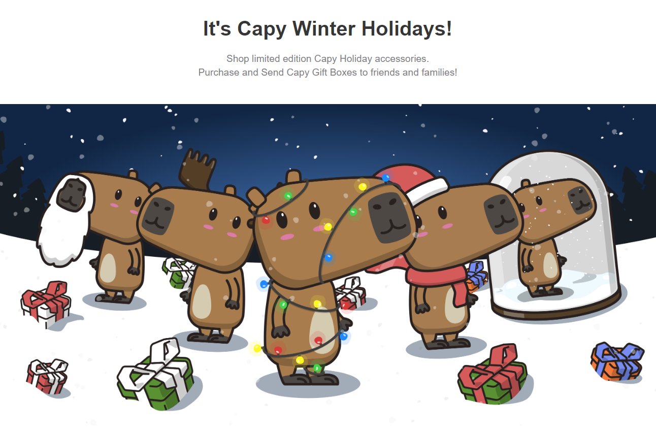 Crypto Duck on Twitter: "Capy Winter Holidays จาก @SuiNetwork เป็นแคมเปญให้เรา mint ตัว Capy ...